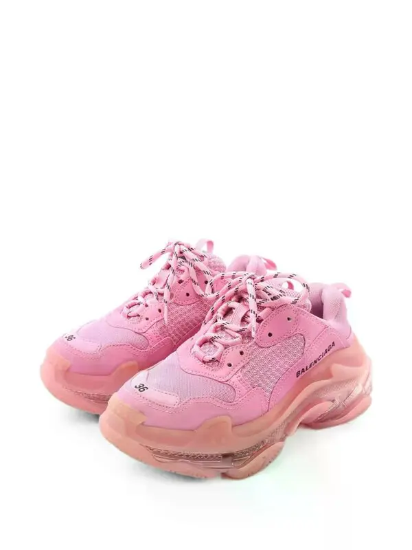 Balenciaga 2010s Triple S Mesh Sneakers - Pink