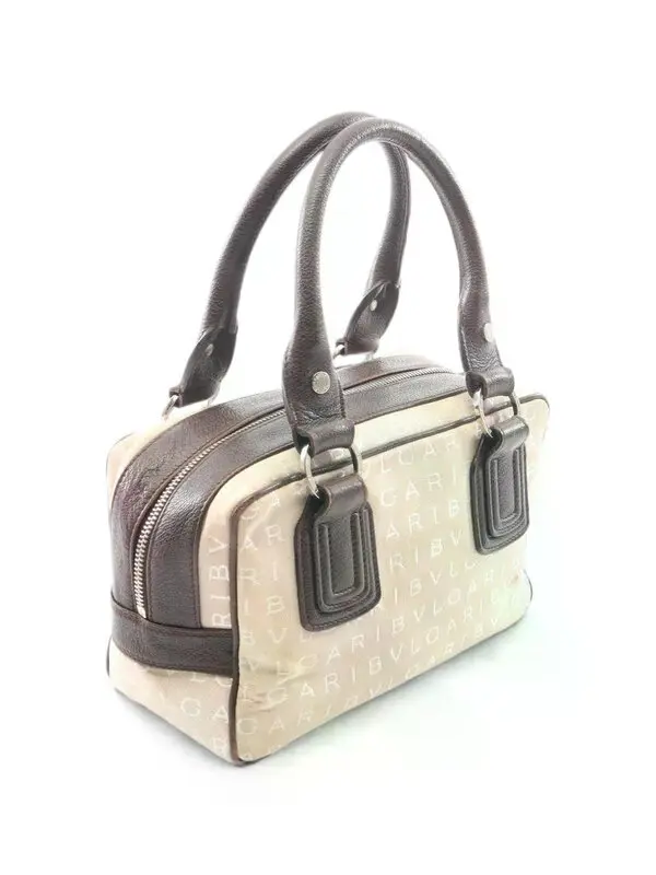 BVLGARI Logomania Canvas Top Handle Bag