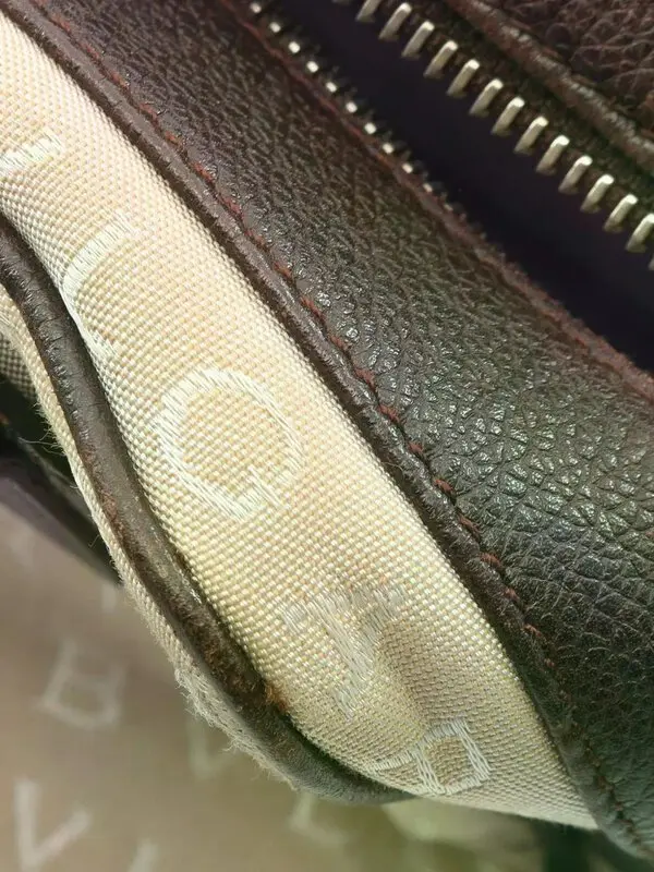 BVLGARI Logomania Canvas Top Handle Bag
