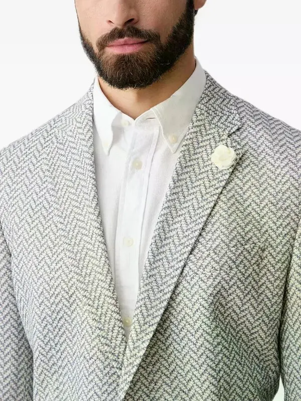 JOOP! Herringbone-pattern Notch-lapels Blazer