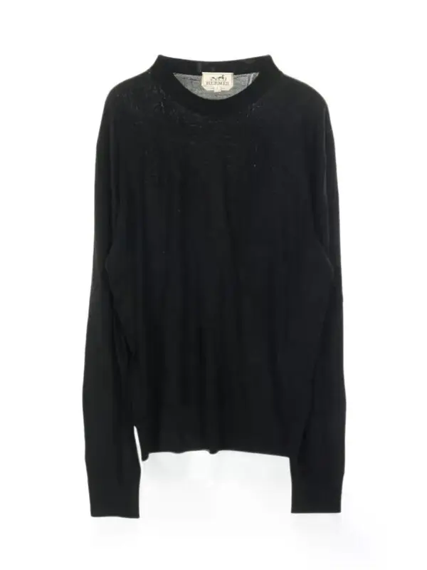 Hermès 2010s Jeu De Point Arne Sweater - Black