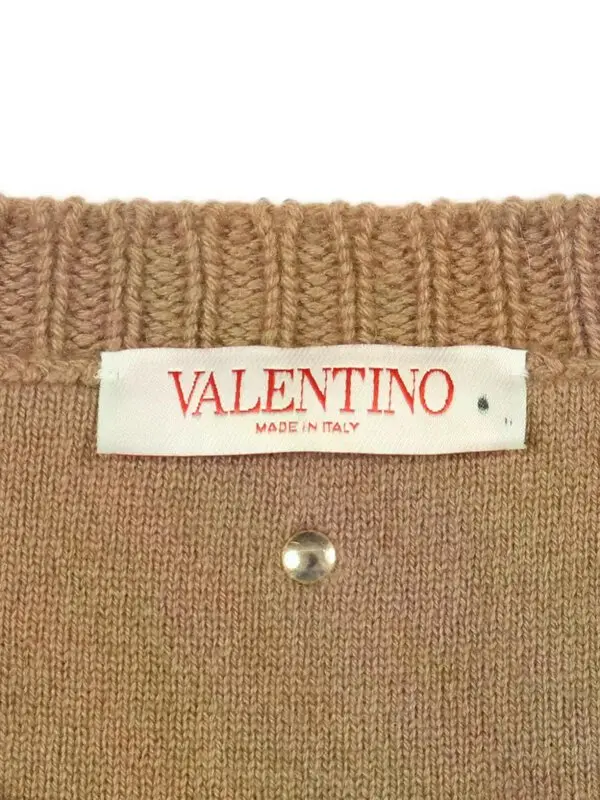 Valentino Garavani Cashmere Crew Neck Sweater - Brown