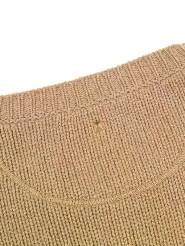 Valentino Garavani Cashmere Crew Neck Sweater - Brown