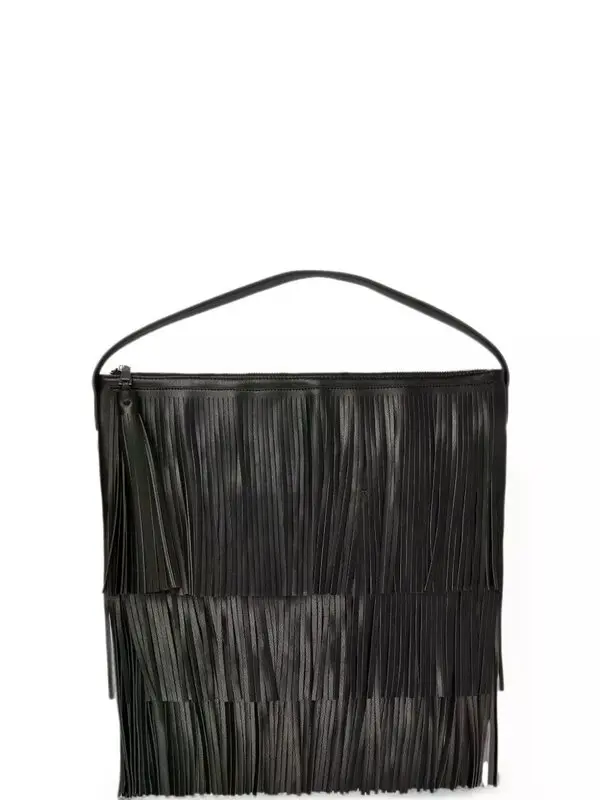 Liviana Conti Elam Fringe Shoulder Bag - Black