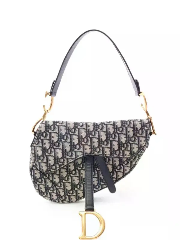 Dior 2000s Oblique Saddle Handbag - Neutrals