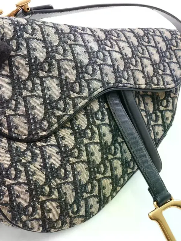 Dior 2000s Oblique Saddle Handbag - Neutrals