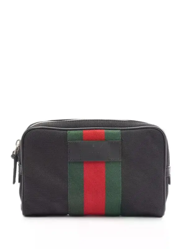 Gucci Web Stripe Belt Bag - Black