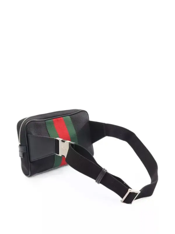 Gucci Web Stripe Belt Bag - Black