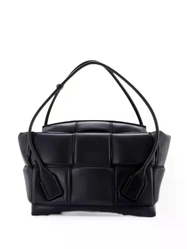 Bottega Veneta Arco Bag Padded Maxi Intrecciato Leather Large Tote Bag - Black