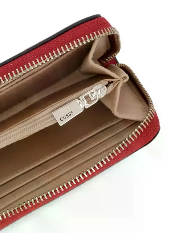 Guess Logo-plaque Zip-around Wallet