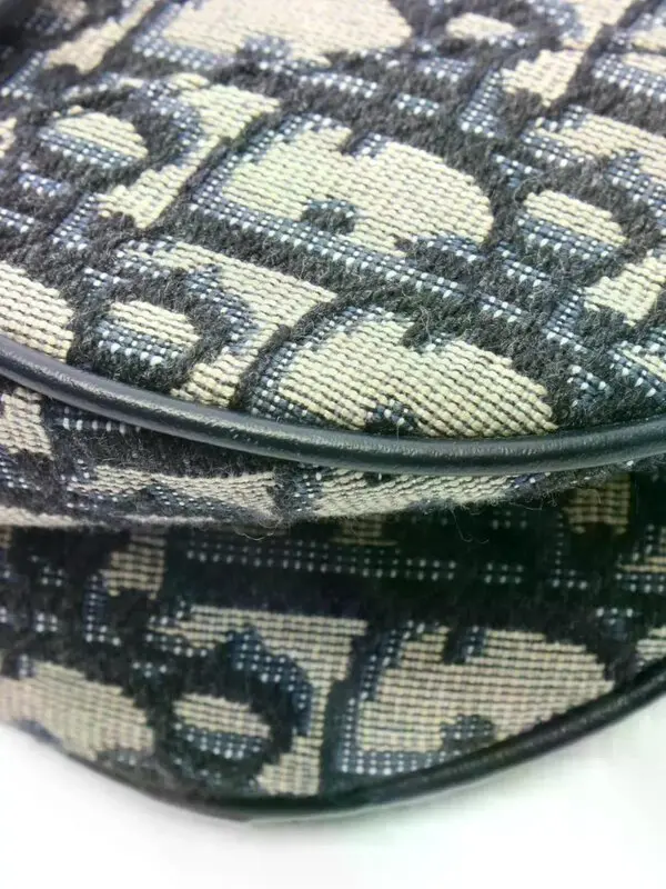 Dior Monogram Mini Saddle Tote Bag - Blue