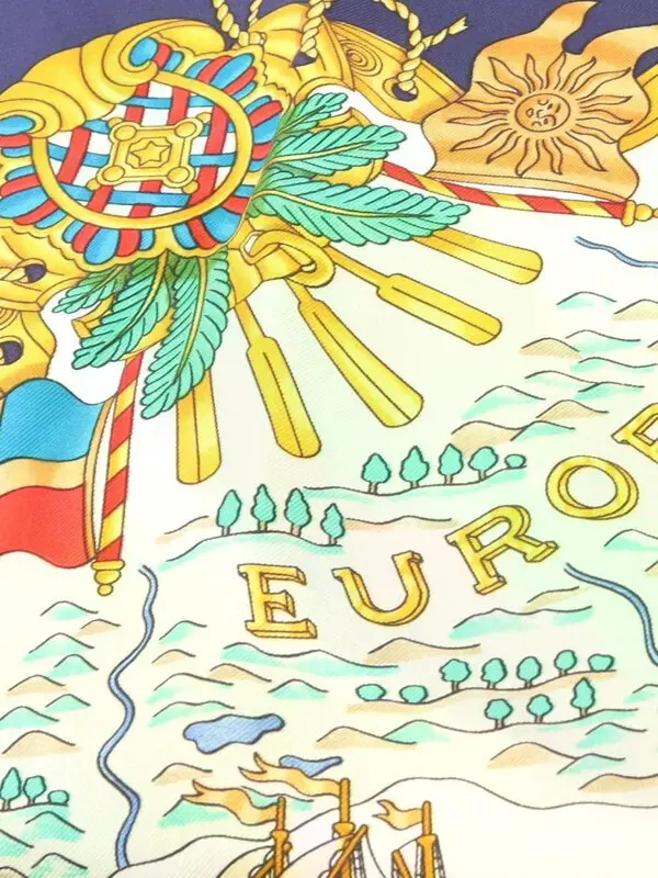Hermès Silk Scarf "voiles De Lumière" Maritime Print