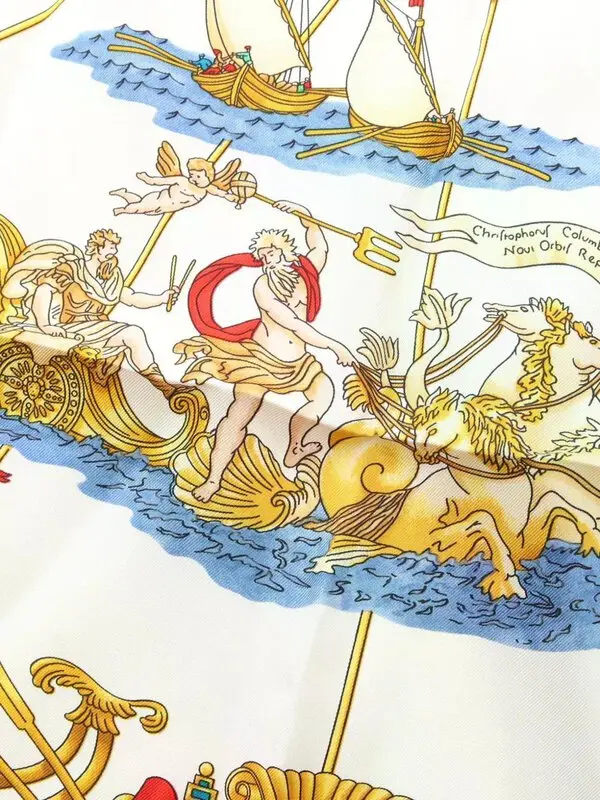 Hermès Silk Scarf "voiles De Lumière" Maritime Print