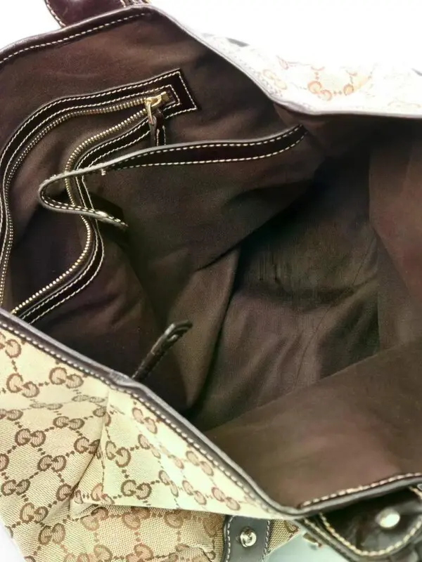 Gucci Gg Canvas Leather-trimmed Tote Bag