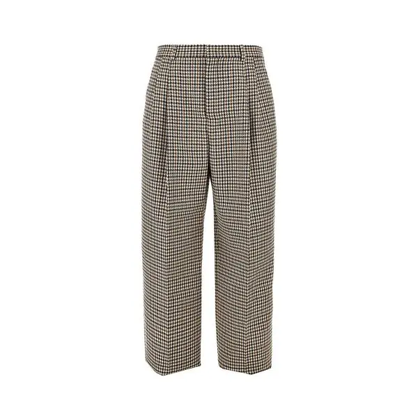 Emporio Armani Check Tweed Pleated Pants - Multicolor