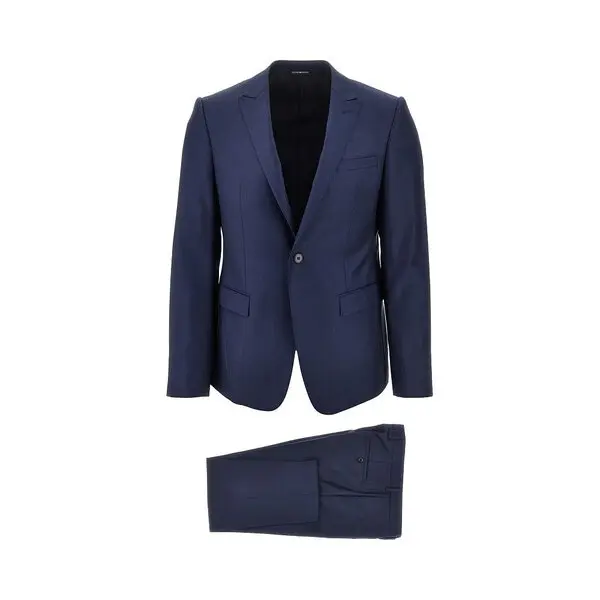 Emporio Armani Light Wool David Line Suit - Blue