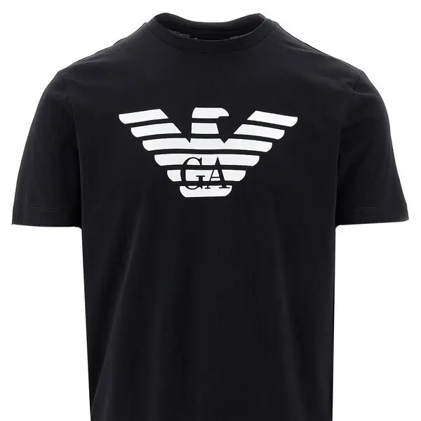 Emporio Armani Pia Cotton T-shirt With Eagle Print An