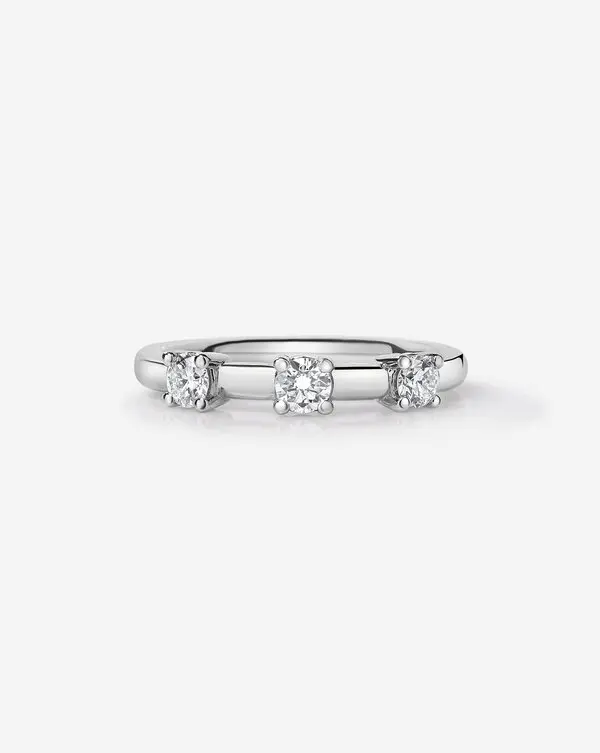 Ring Concierge Lab Grown Diamond Trio Band Wedding Band - Platinum