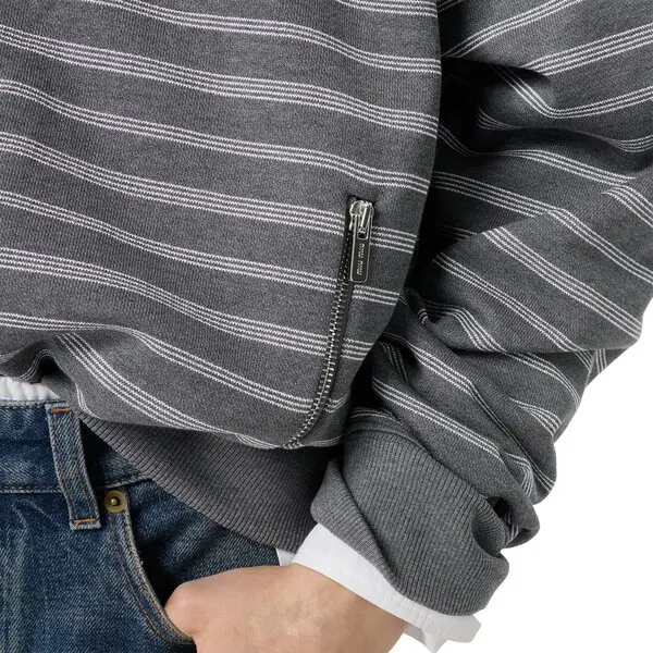 Miu Miu Striped Cotton Fleece Jacket