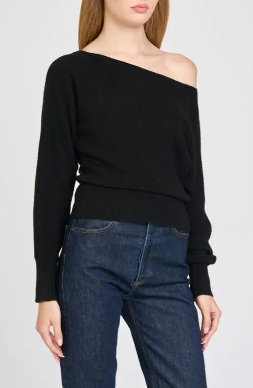 WAYF Annelisa Boatneck Sweater - Black