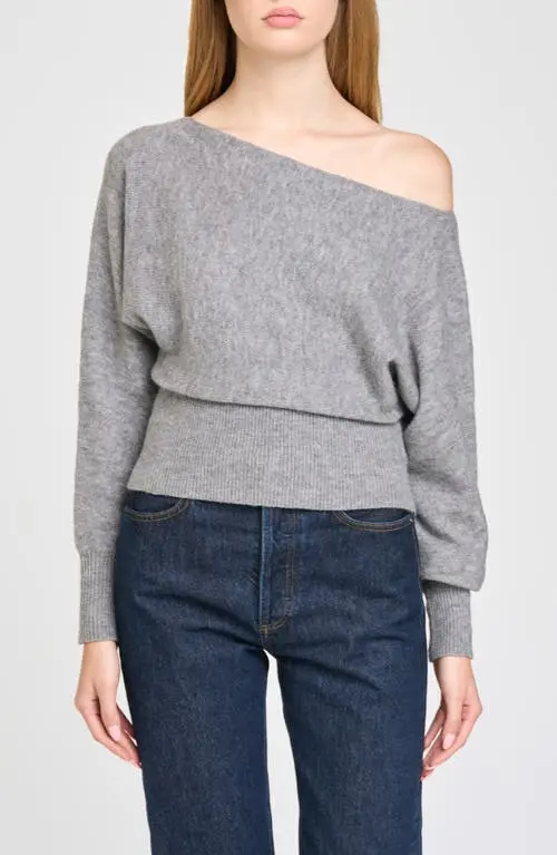 WAYF Annelisa Boatneck Sweater - Heather Grey
