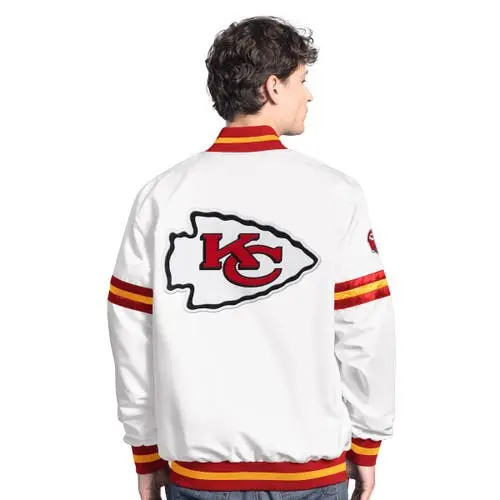 STARTER Kansas City Chiefs Scout Full-snap Varsity Jacket - White