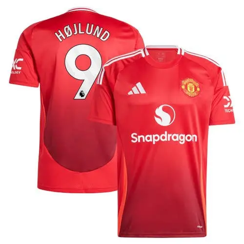 Adidas Rasmus Højlund Manchester United 2024/25 Home Replica Player Jersey - Red