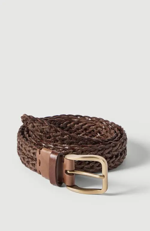 Brunello Cucinelli Braided Calfskin Belt