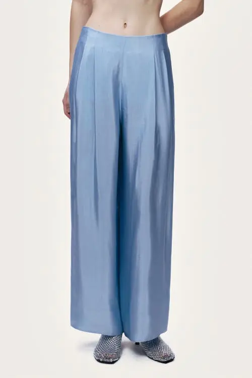 NOCTURNE Wide Leg Pleat Front Trousers