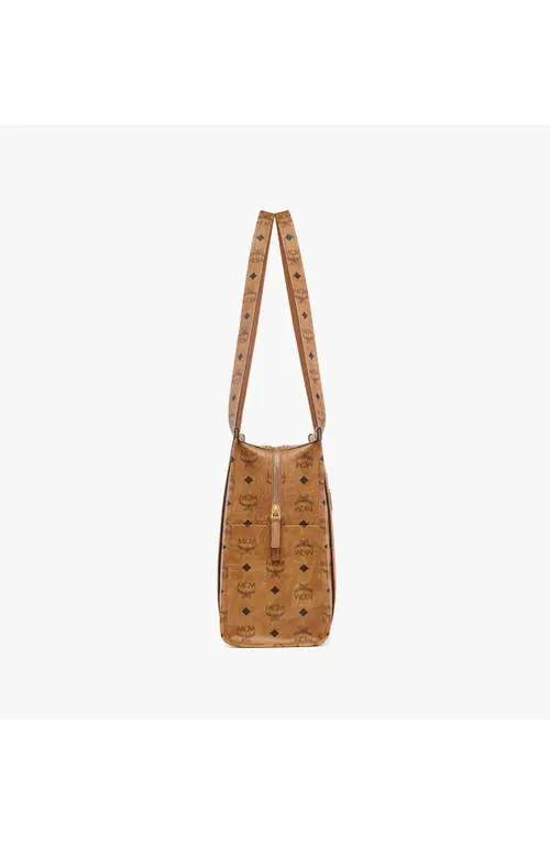 Mcm Large Aren School Bag Tote In Visetos
