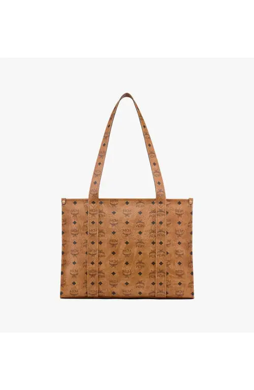 Mcm Large Aren School Bag Tote In Visetos