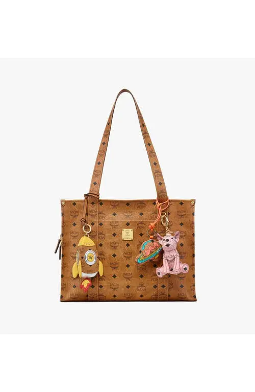 Mcm Large Aren School Bag Tote In Visetos