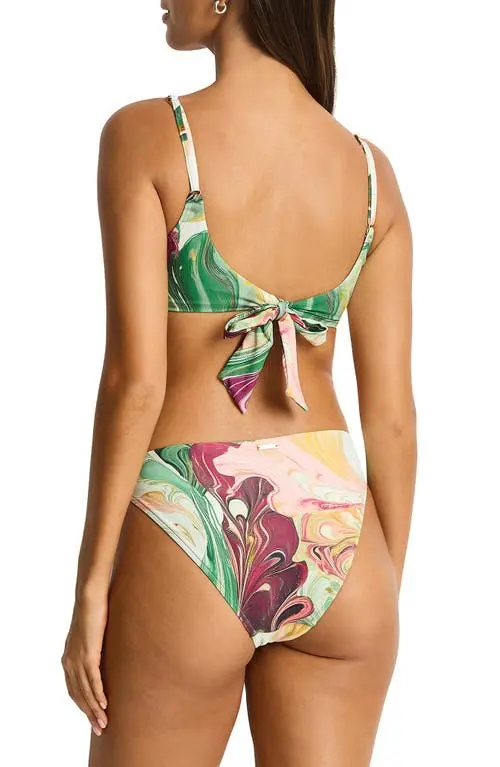 SEA LEVEL Abyss Scoop Neck Tie Back Bralette Bikini Top