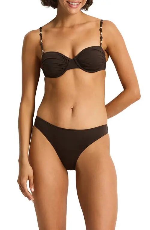 SEA LEVEL De Luxe Ruched Underwire Bikini Top