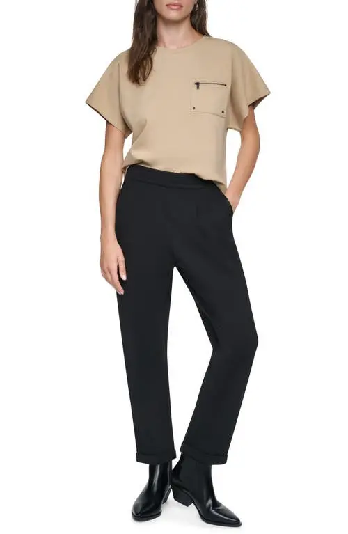 Dkny Pleated Cuffed Ponte Pants