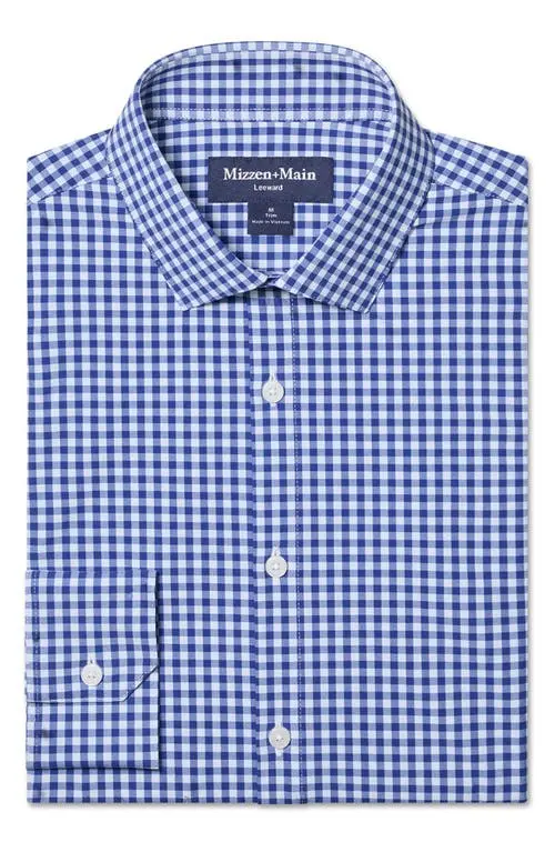 Mizzen+main Leeward Trim Fit Gingham Performance Button-up Shirt