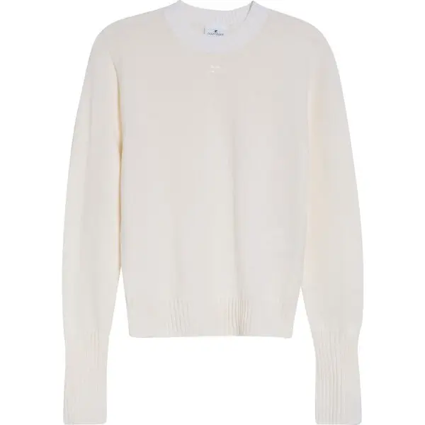 COURREGES Fitted Merino Lambswool Sweater - Pillow