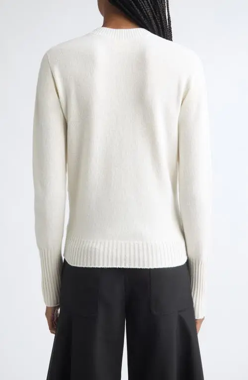 COURREGES Fitted Merino Lambswool Sweater With Embroidered Logo