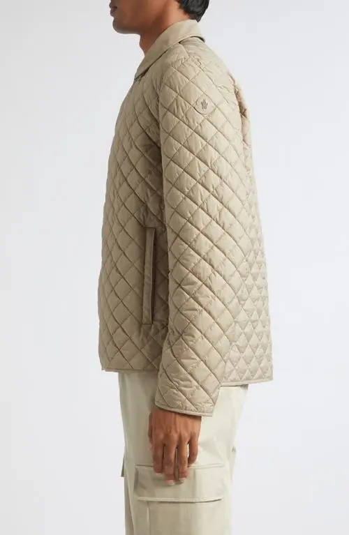 Moncler Avrelie Quilted Shirt Jacket - Sand