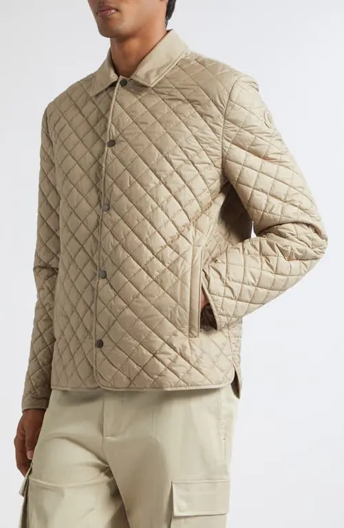 Moncler Avrelie Quilted Shirt Jacket - Sand