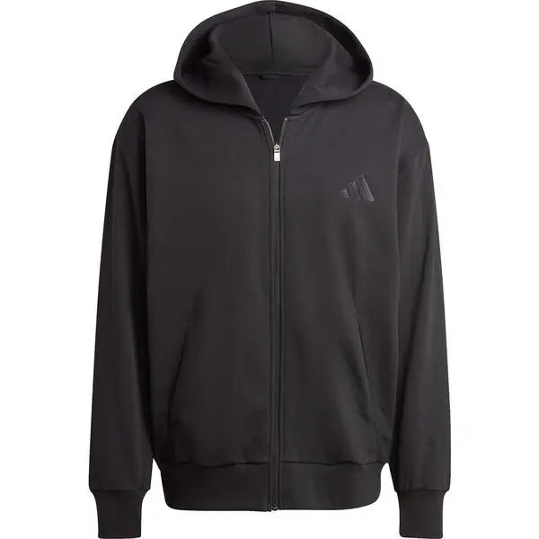 Adidas All Season Fleece Full-zip Hoodie - Black