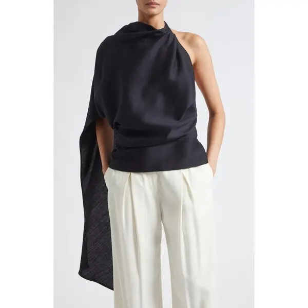 RÓHE Draped Open Back Halter Top - Night