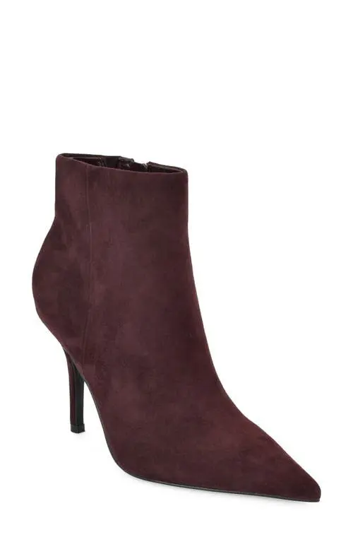 Nine West Galz Pointed Toe Bootie - Dark Red