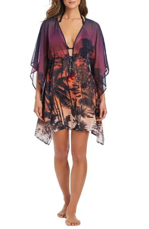 BLEU BY ROD BEATTIE Semisheer Cover-up Caftan - Multi