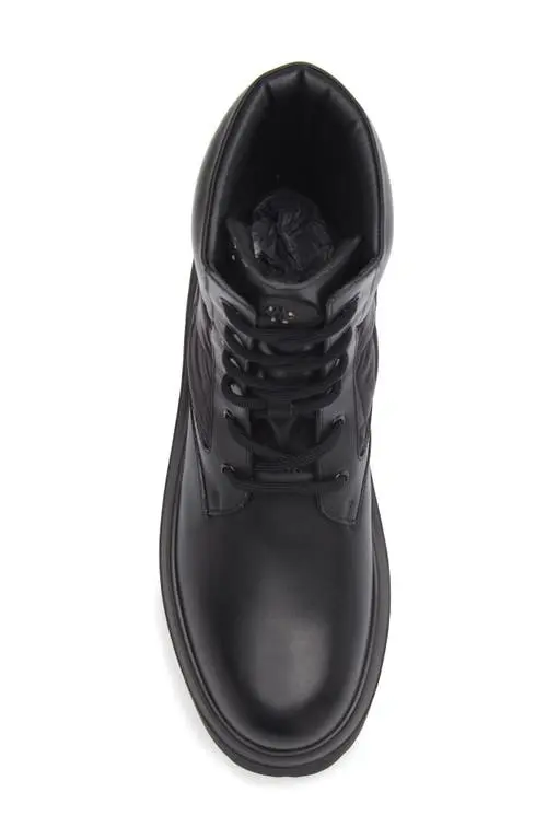 Moncler Aurea Lace-up Leather Bootie