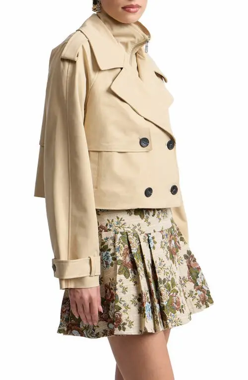 Avec Les Filles Cropped High Neck Jacket