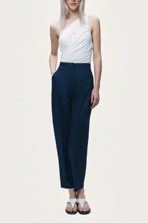 NOCTURNE Pleat Front Tapered Trousers