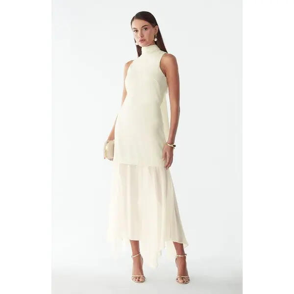 ST MRLO Oro Midi Dress - White