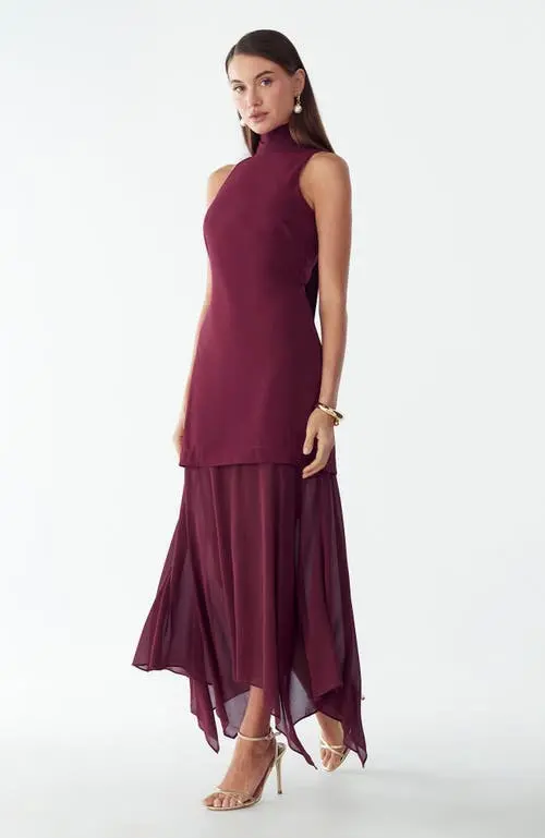 ST MRLO Oro Midi Dress - Wine