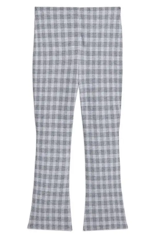 Theory Kick Flare Pants In Plaid - Grey Multi